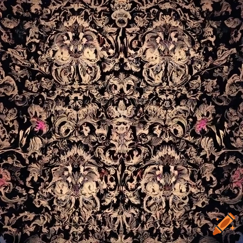 Victorian floral pattern on Craiyon