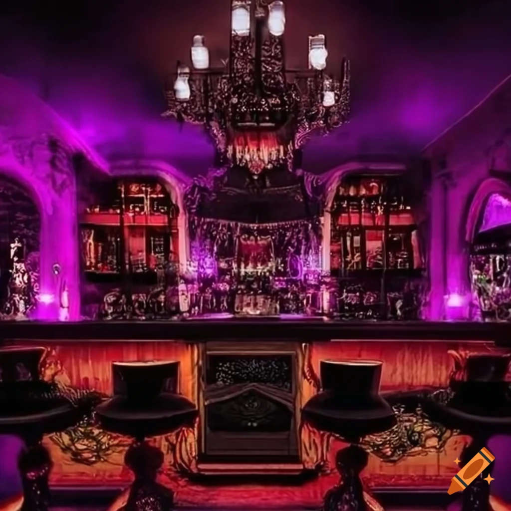 Edgy vampire goth cocktail bar on Craiyon