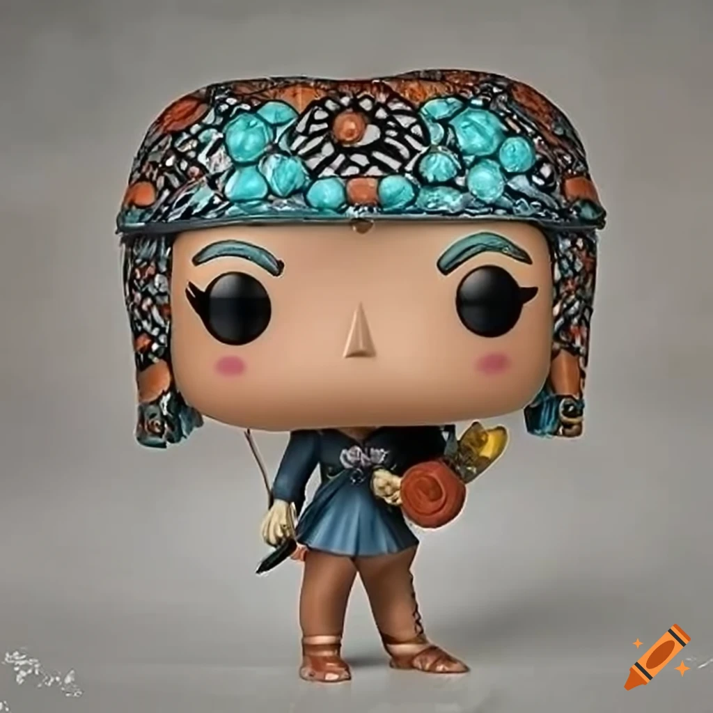 Funko Pop figurine named Miss Lino with unique colors and design on Craiyon