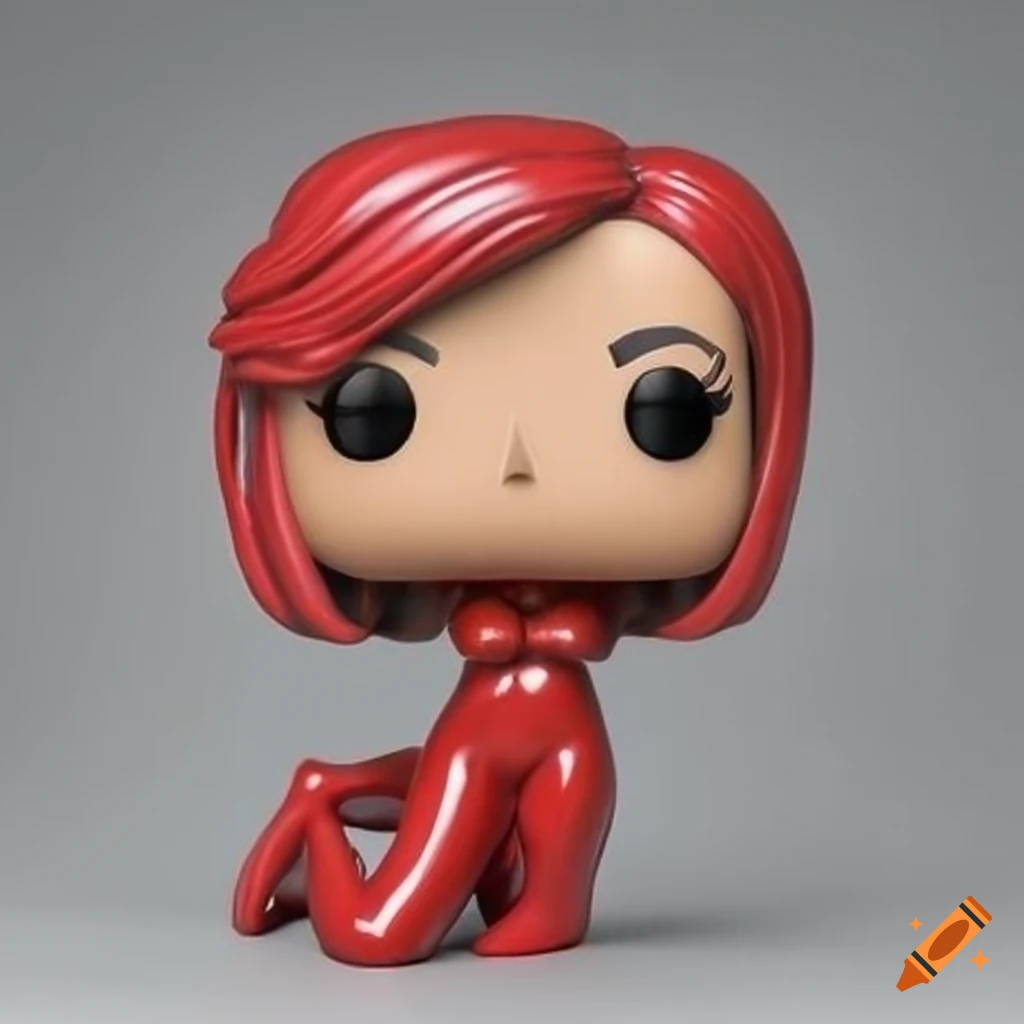 Funko pop figurine of humanoid female character in colorful outfit on ...