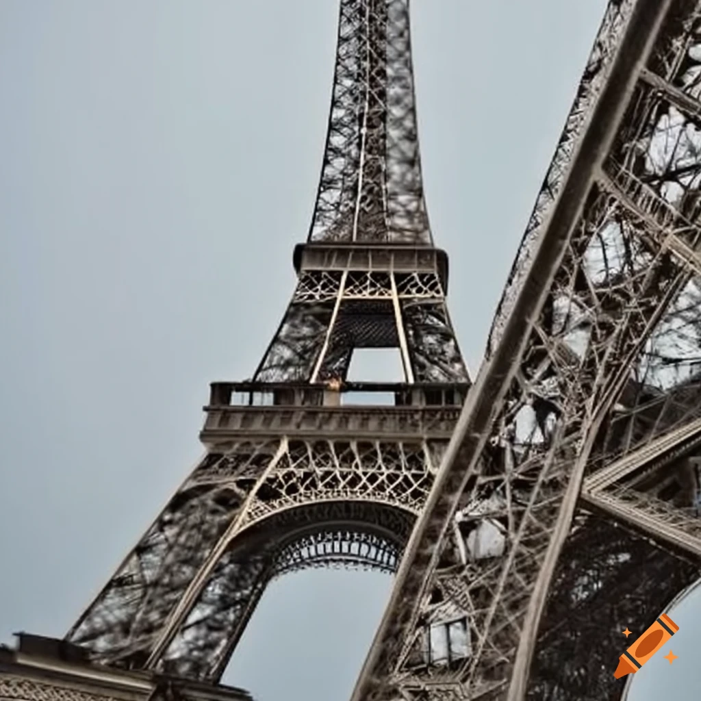 The eiffel tower falling over on Craiyon