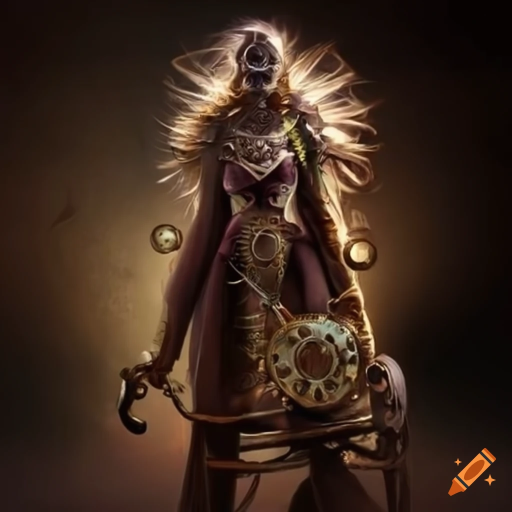 Steampunk shape-shifter character on Craiyon