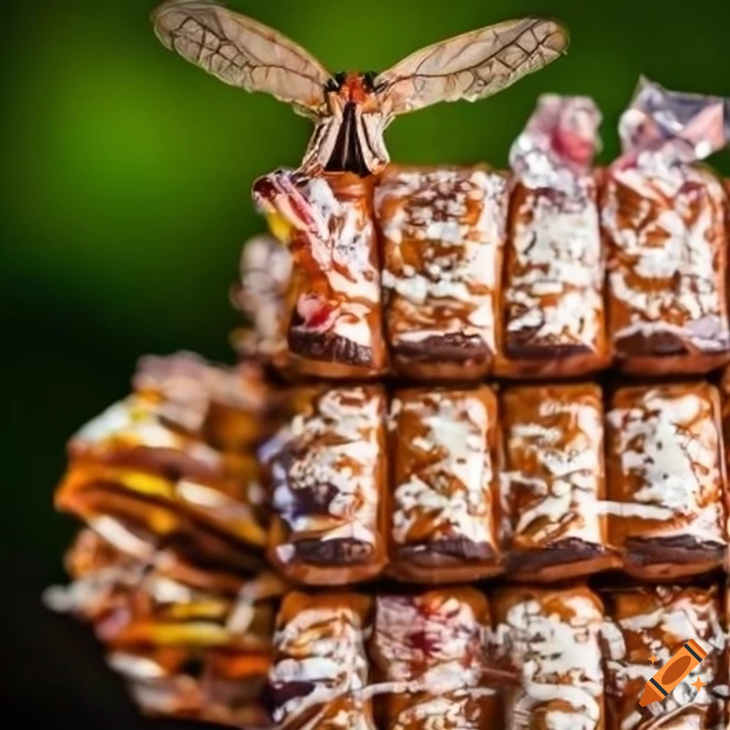 Cicada candy bar with wrapper on Craiyon