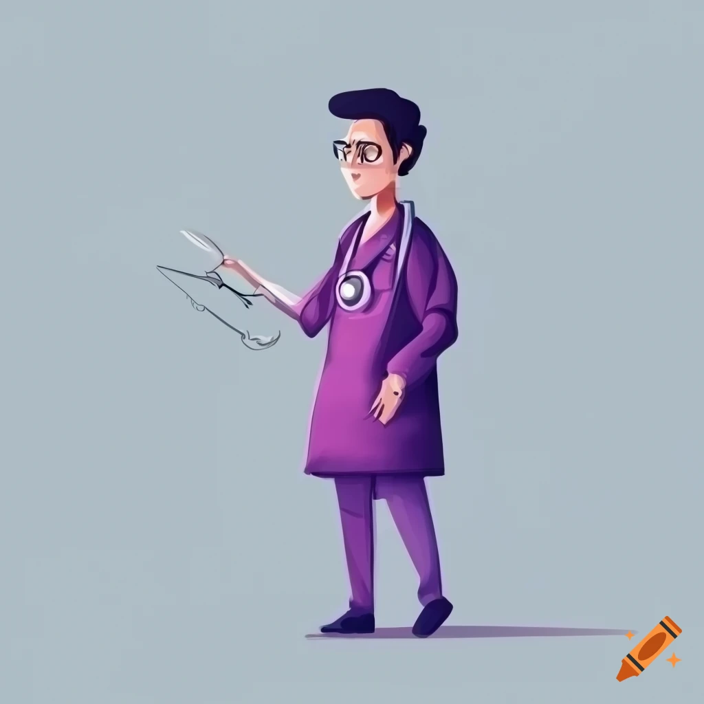 Doctor standing illustrations on Craiyon