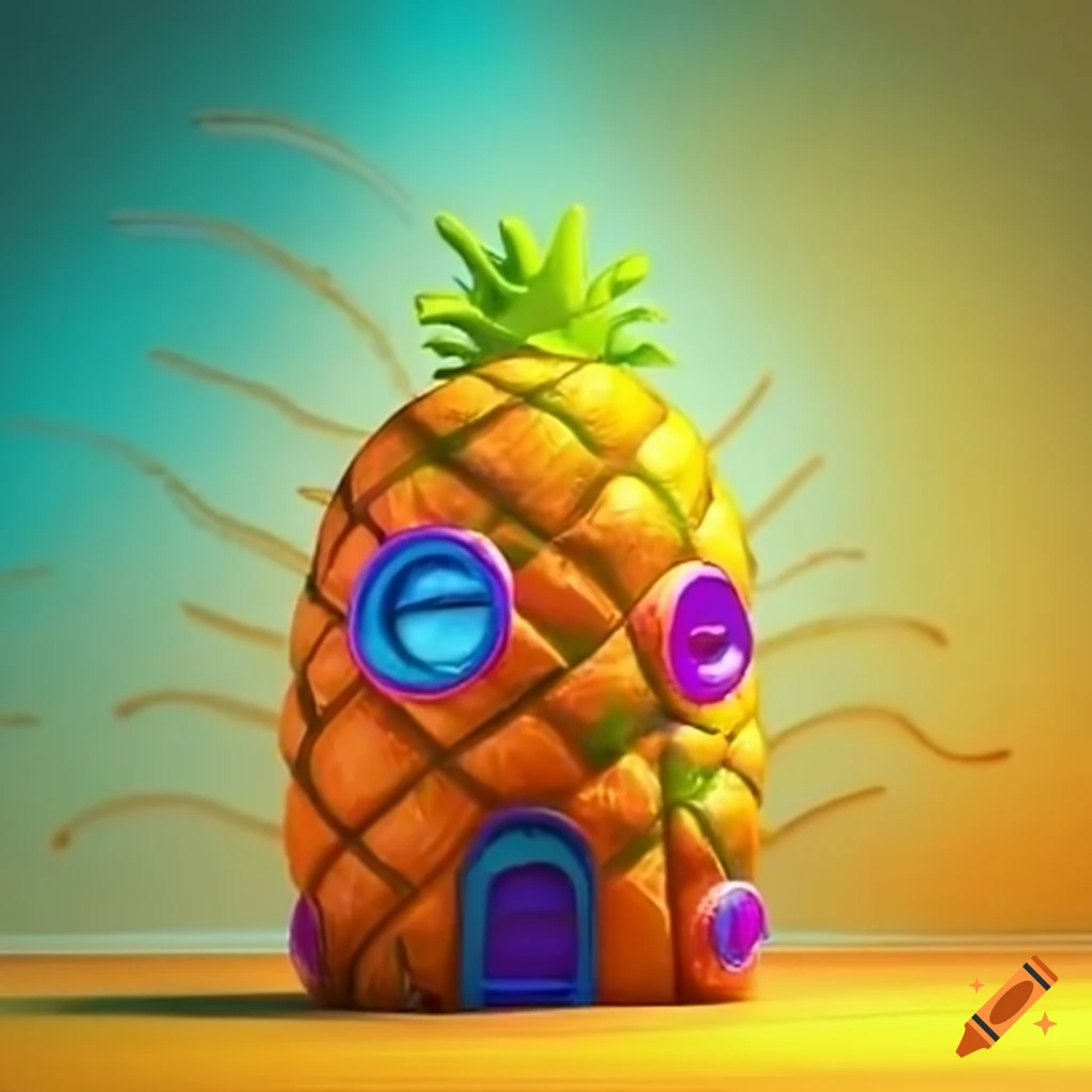 Spongebob's pineapple house on Craiyon