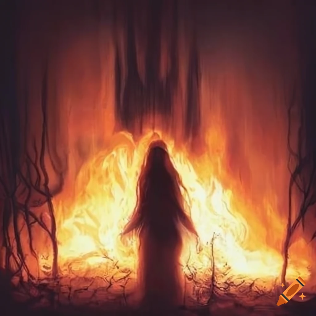 Representation of pyrophobia on Craiyon