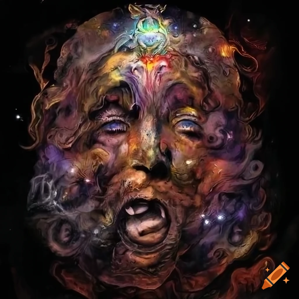 Epic cosmic metal album cover inspired by dan seagrave on Craiyon