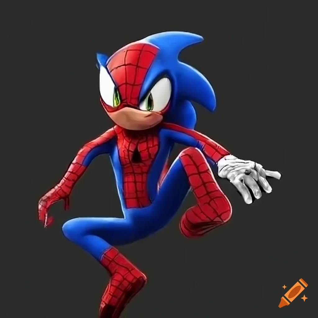 Sonic spider man on Craiyon