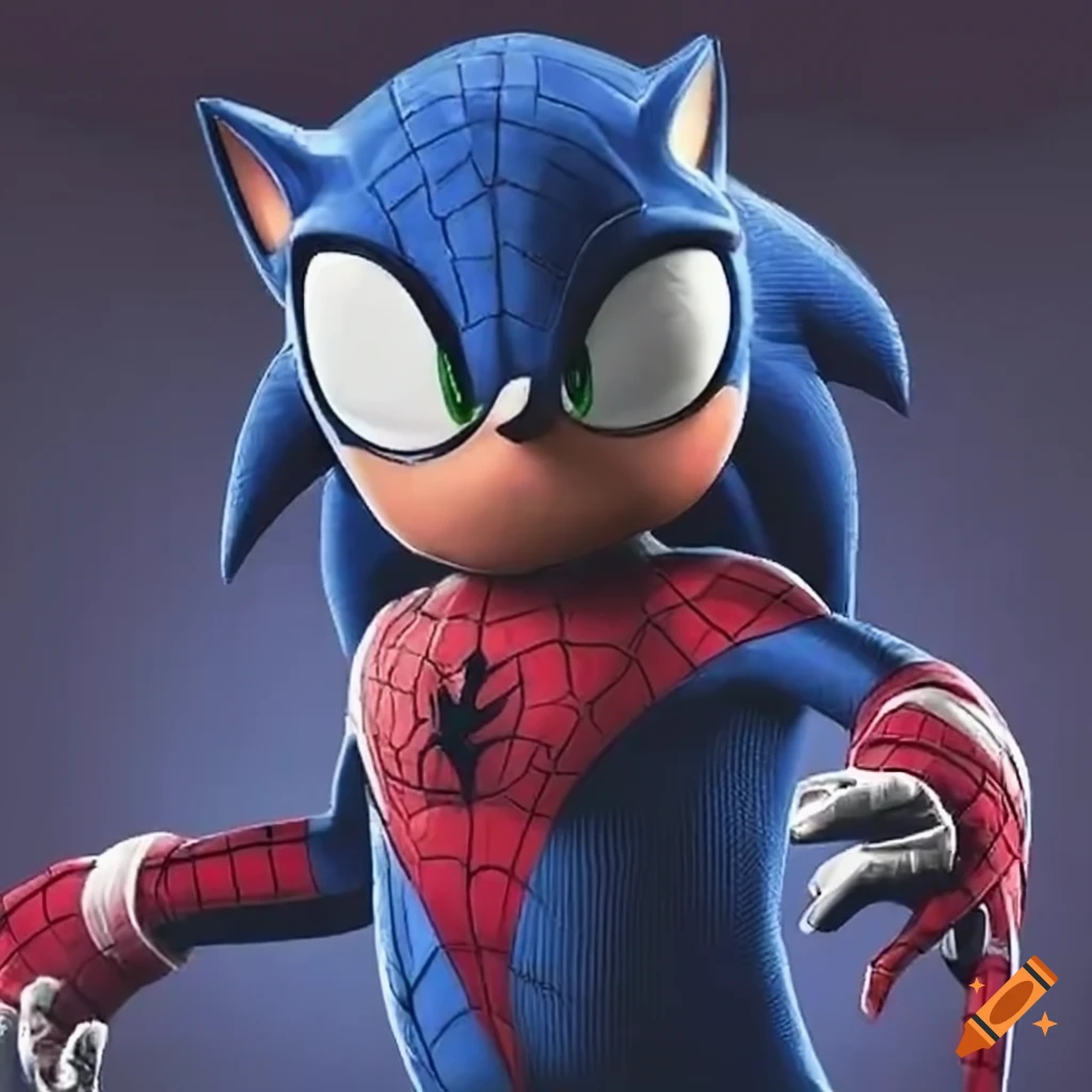 Sonic spiderman on Craiyon