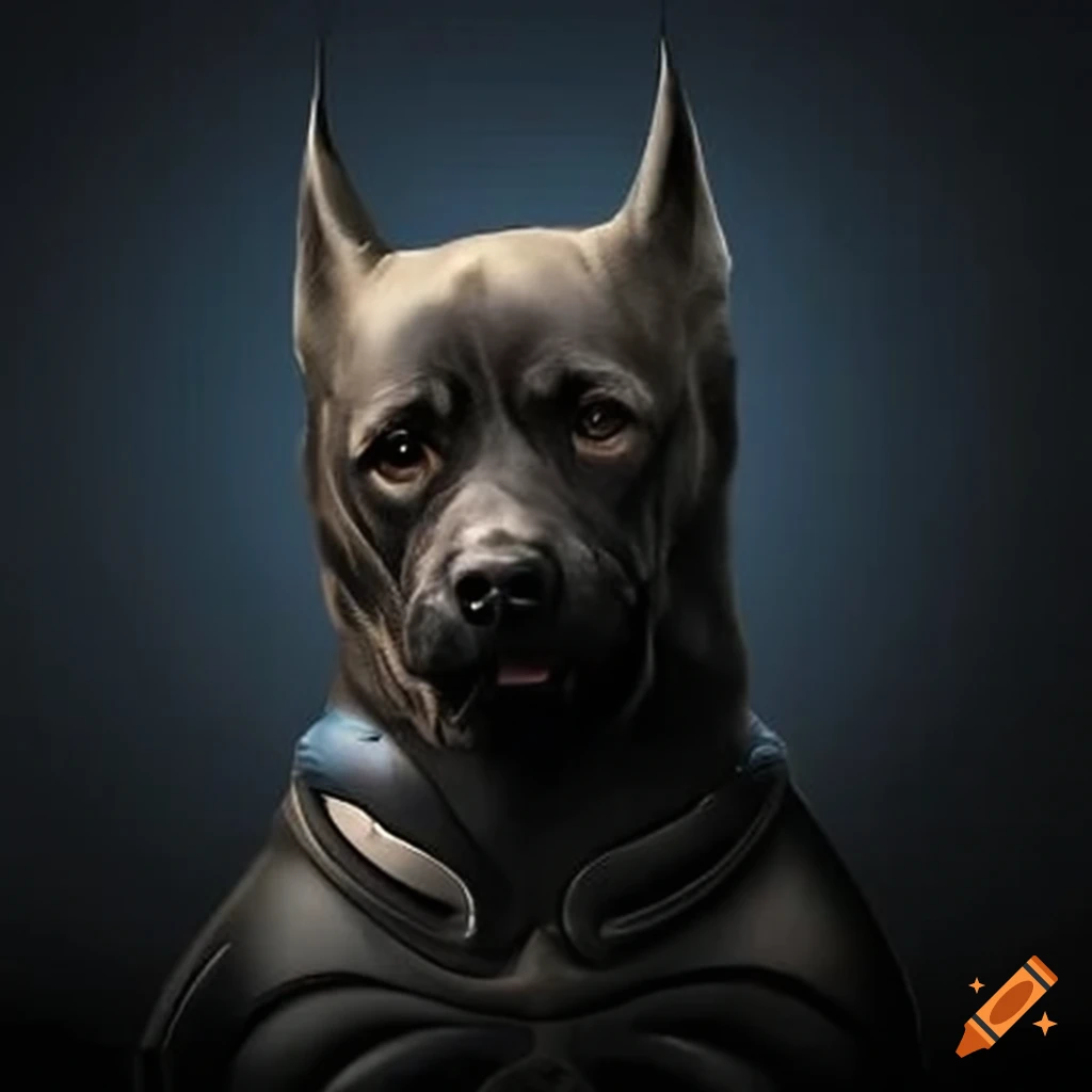 Batman's dog in a car on Craiyon