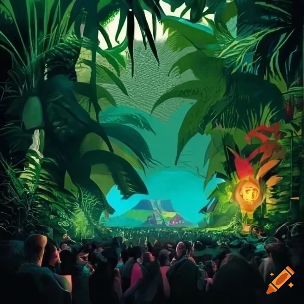 Festival jungle poster design on Craiyon
