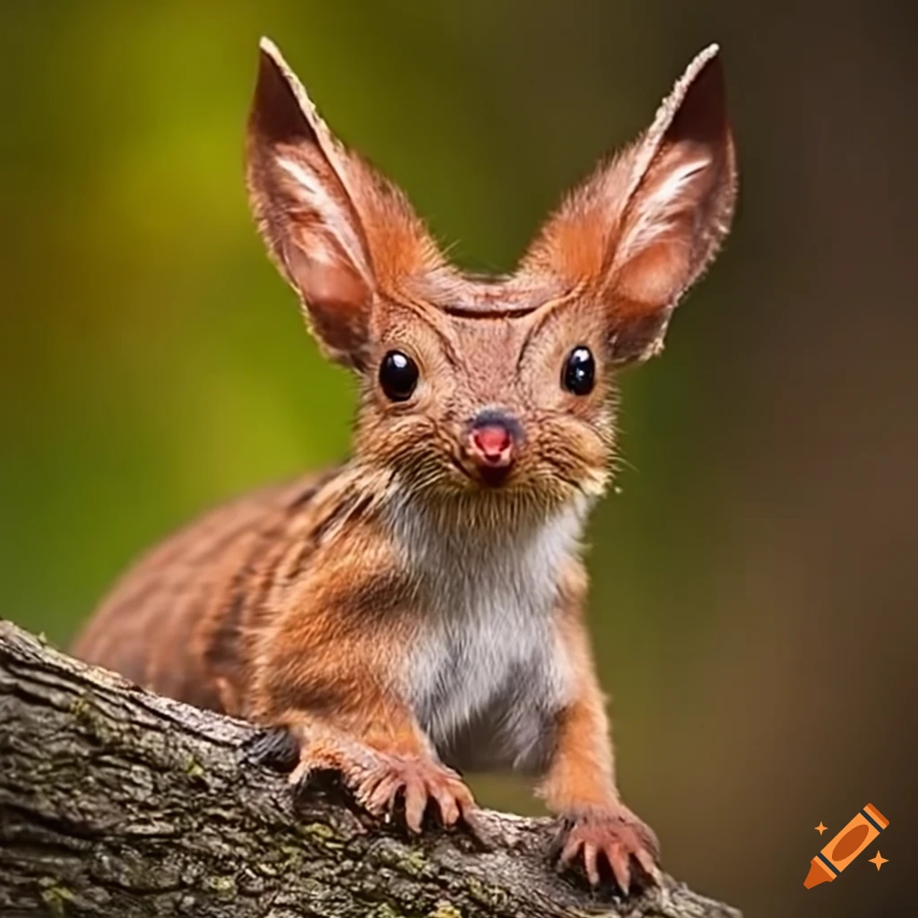 Small animal with medium length brown fur, large ears, and long ...