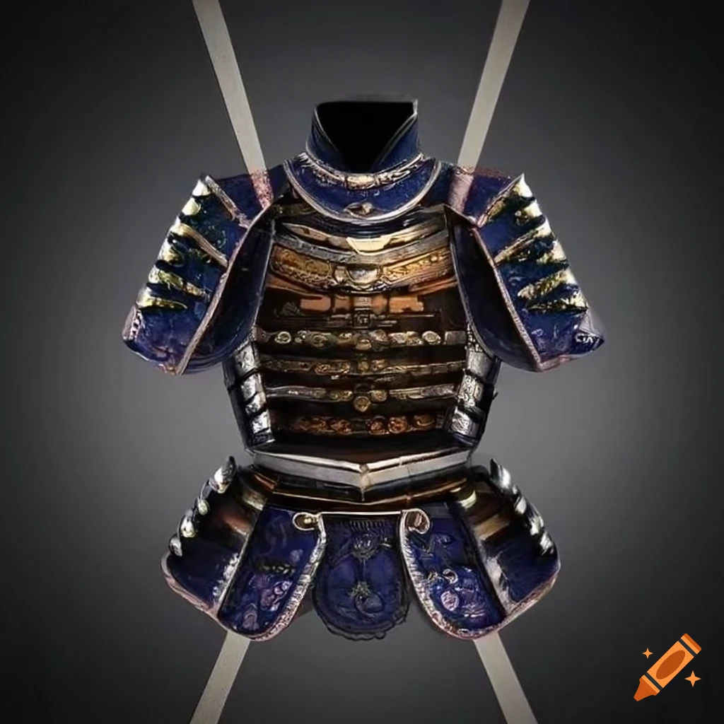 Magical japan style cuirass with vertical symmetry on Craiyon