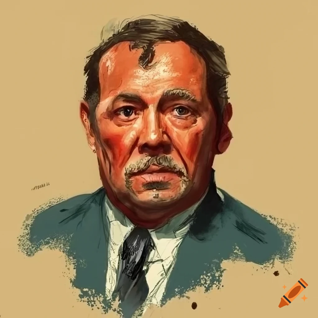 Detailed sketch of robert paul harris on Craiyon