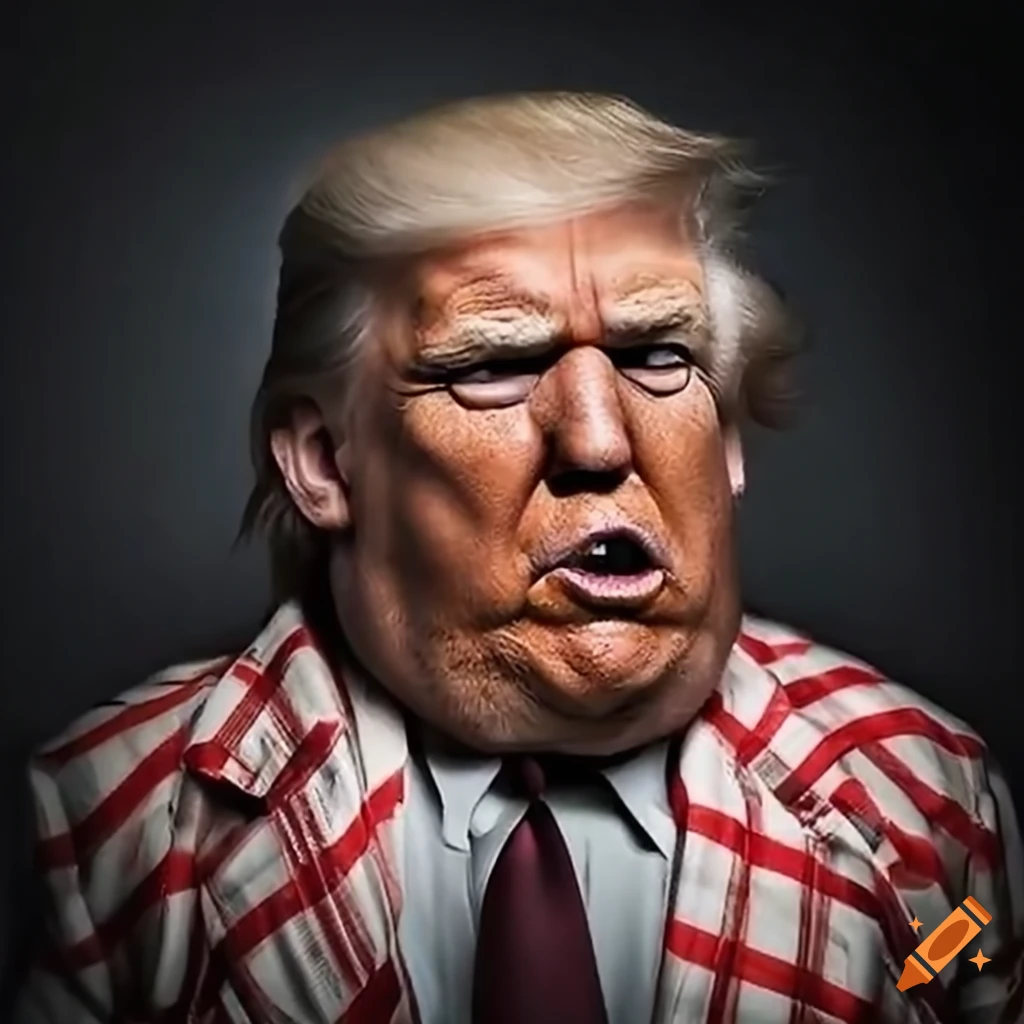 Satirical image of a humorous character entering a courtroom on Craiyon