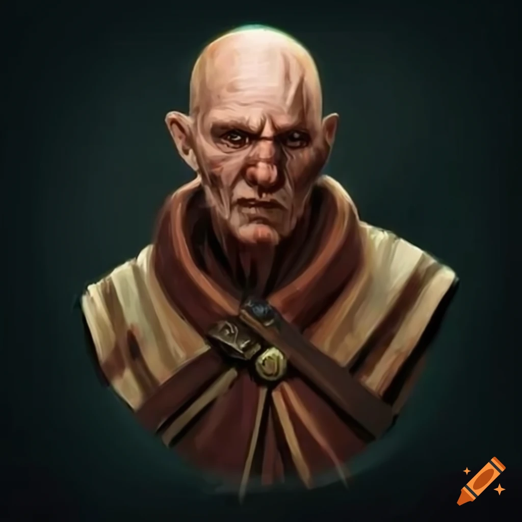 Middle-aged scottish acolyte monk with a head wound on Craiyon