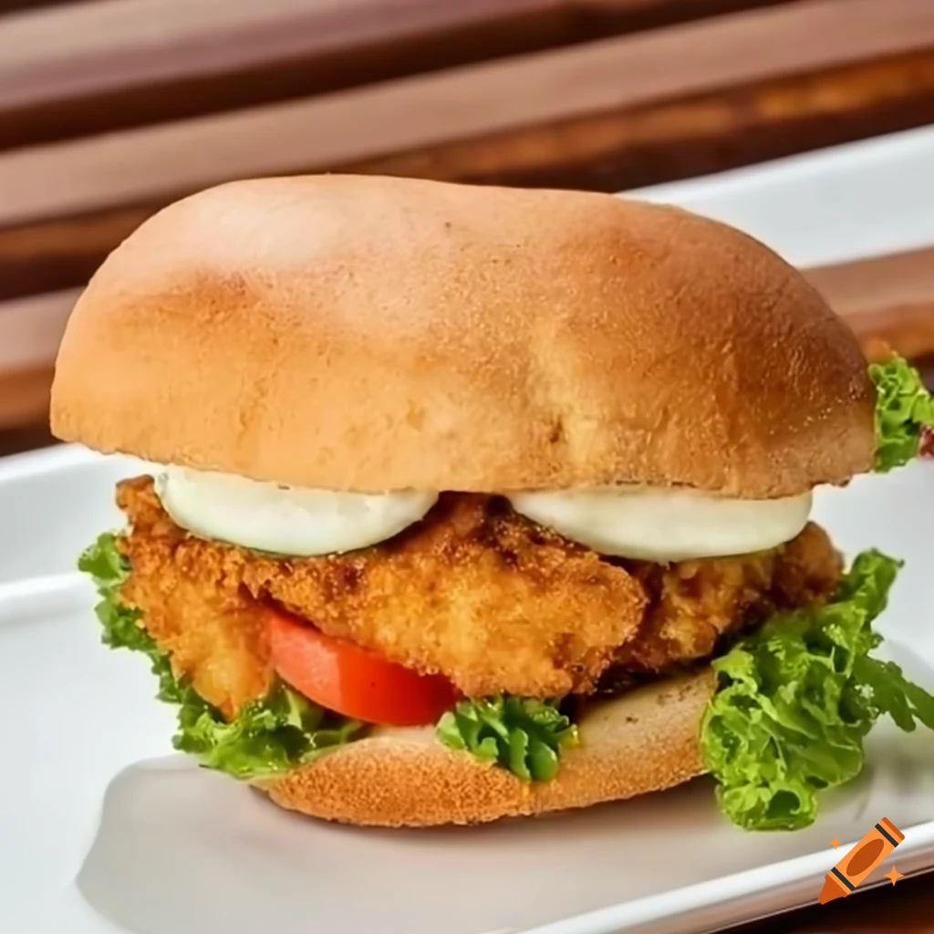 Fried fish sandwich on Craiyon
