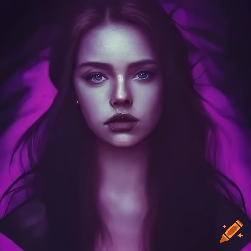 Portrait of a beautiful girl with a moody and artistic vibe on Craiyon