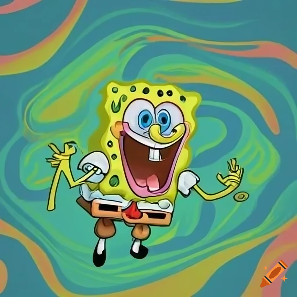 Colorful background inspired by bob sponge squarepants style on Craiyon