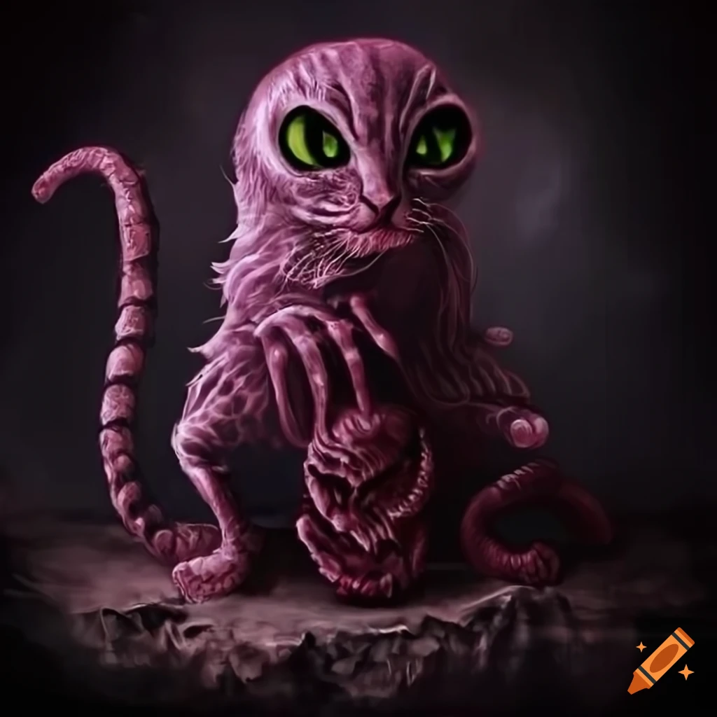 Lovecraftian cat on Craiyon