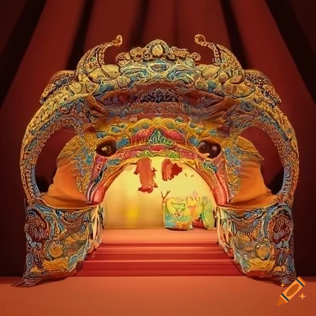 Exhibition booth with Bidasari concept featuring goldfish and batik ...