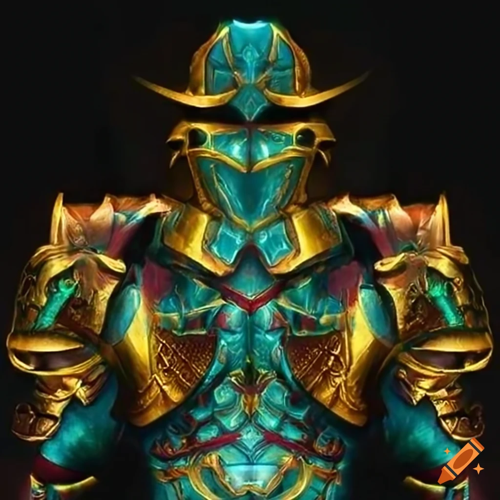 Body armor with magical adornments in front view and vertical symmetry ...