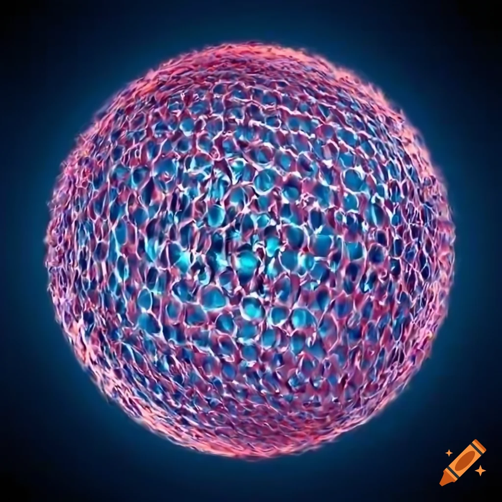Detailed illustration of subatomic particles in motion within a ...
