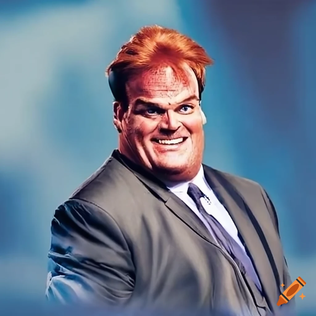 Chris farley portraying a byu football coach on Craiyon
