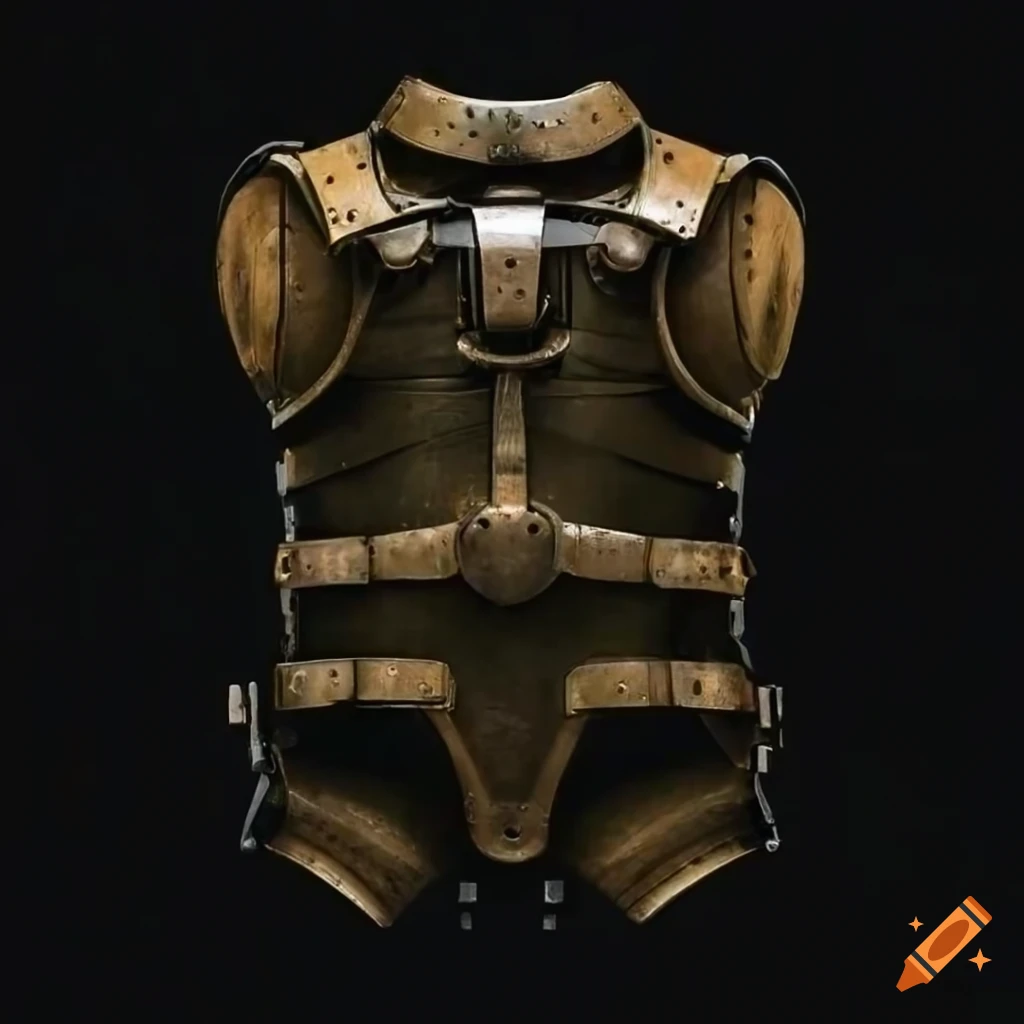 Medieval magic exoskeleton suit viewed from the front on Craiyon