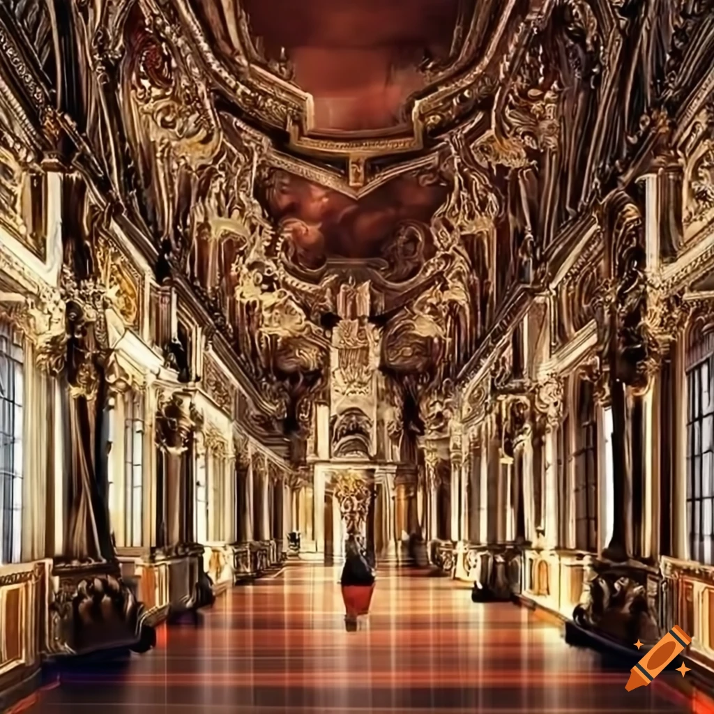Hyper realistic great hall of a palace on Craiyon