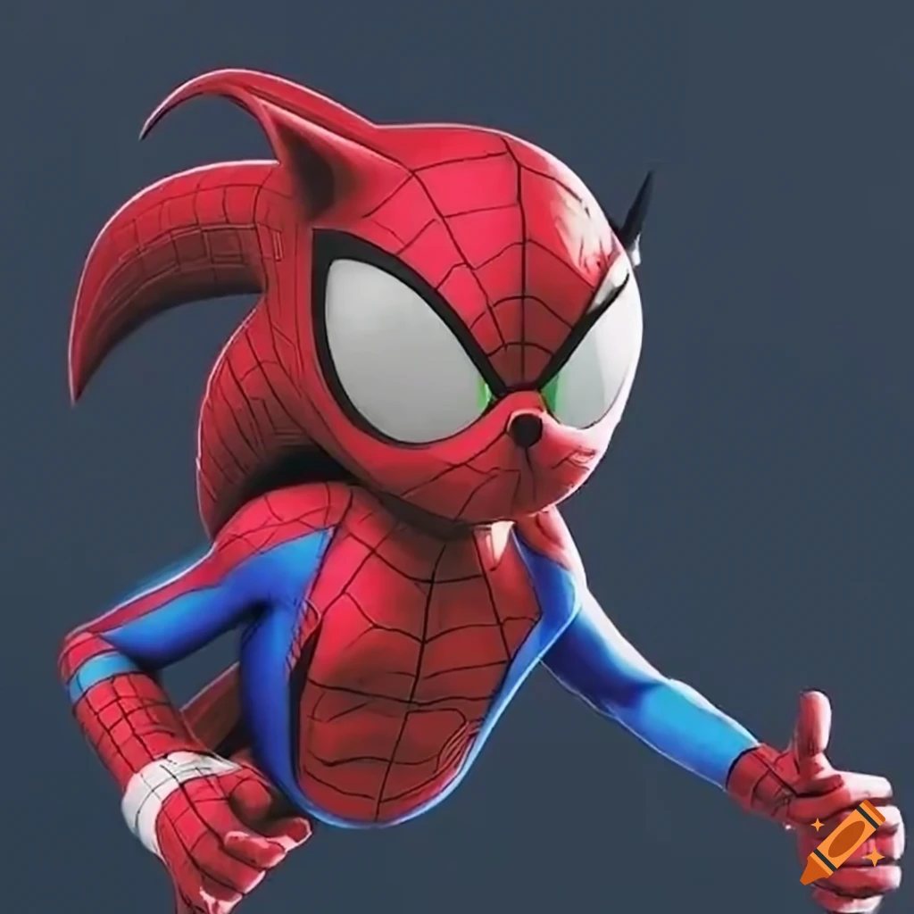 Sonic spider man on Craiyon