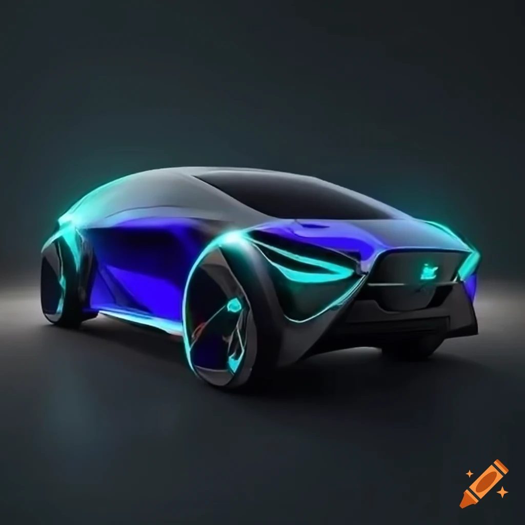 New energy fictional car design with no brand identity on Craiyon