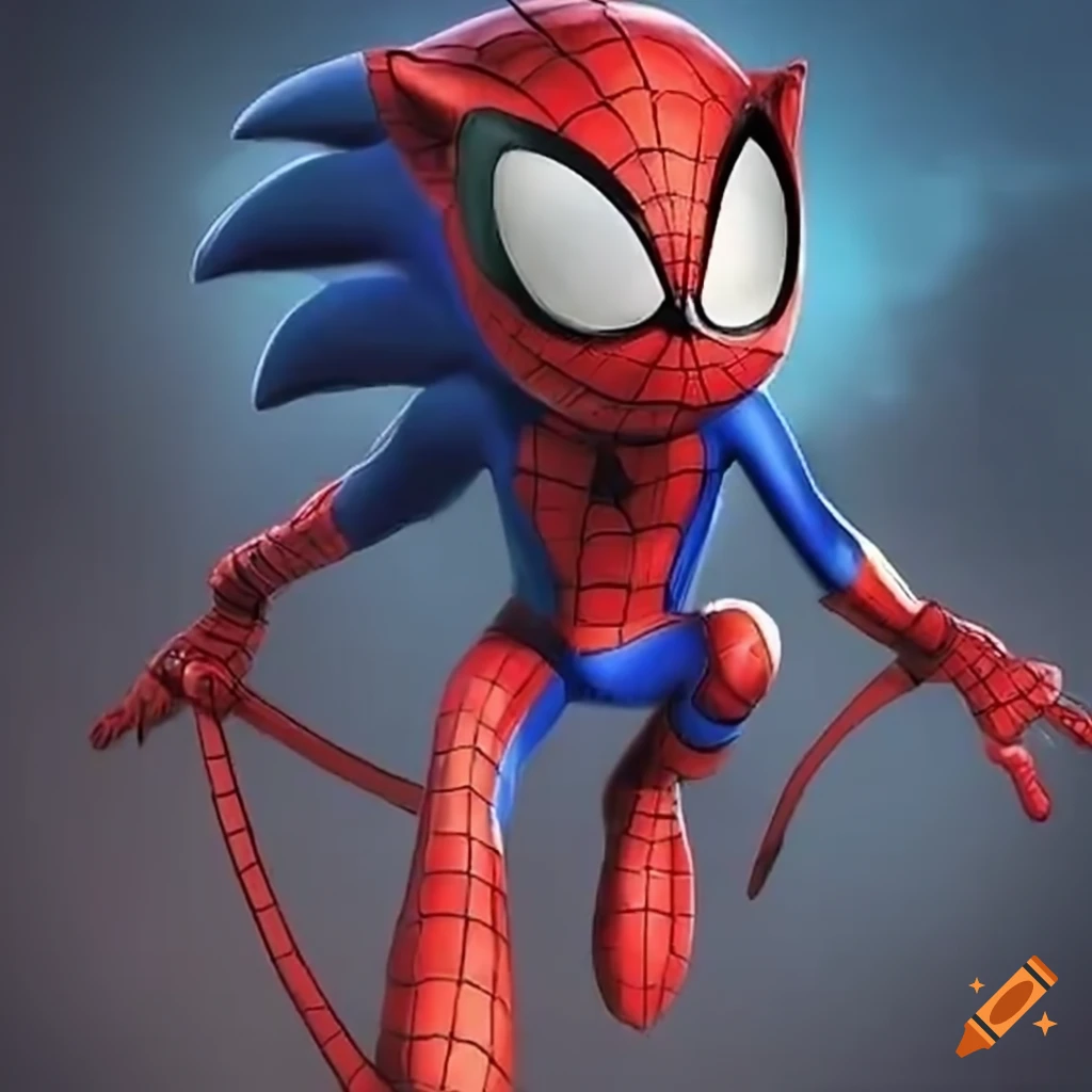 Sonic spider man on Craiyon