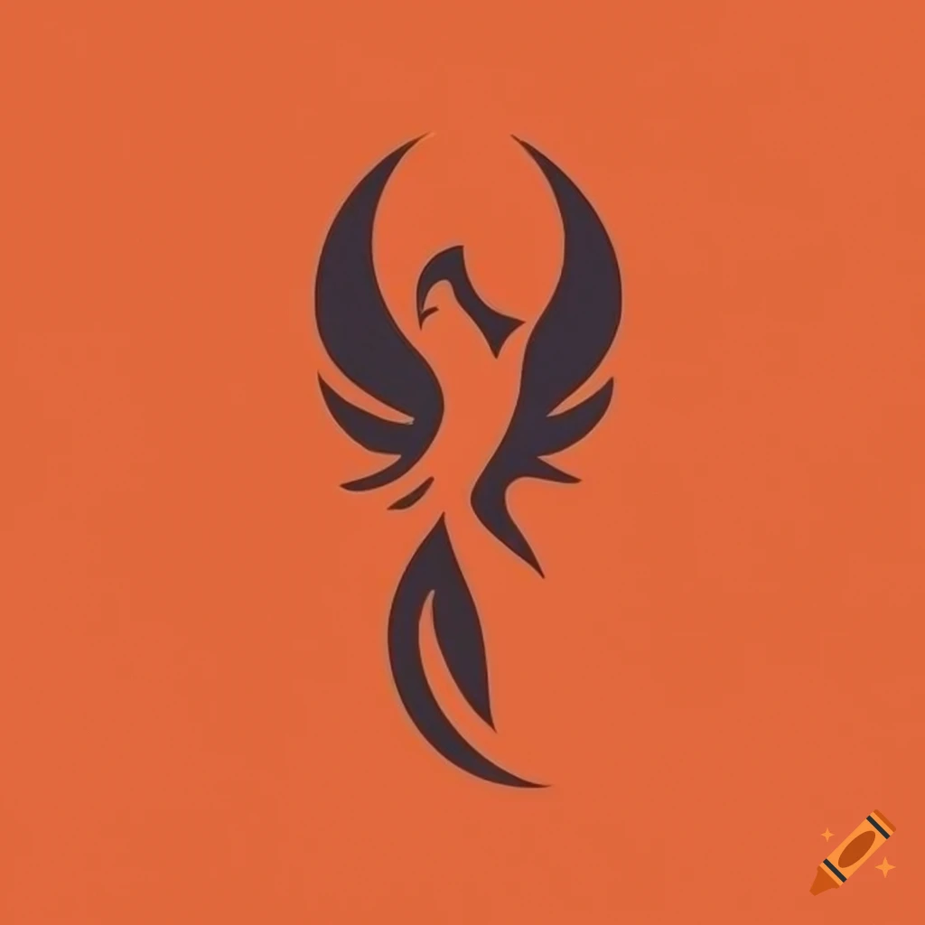 Modern minimalist phoenix logo design on Craiyon