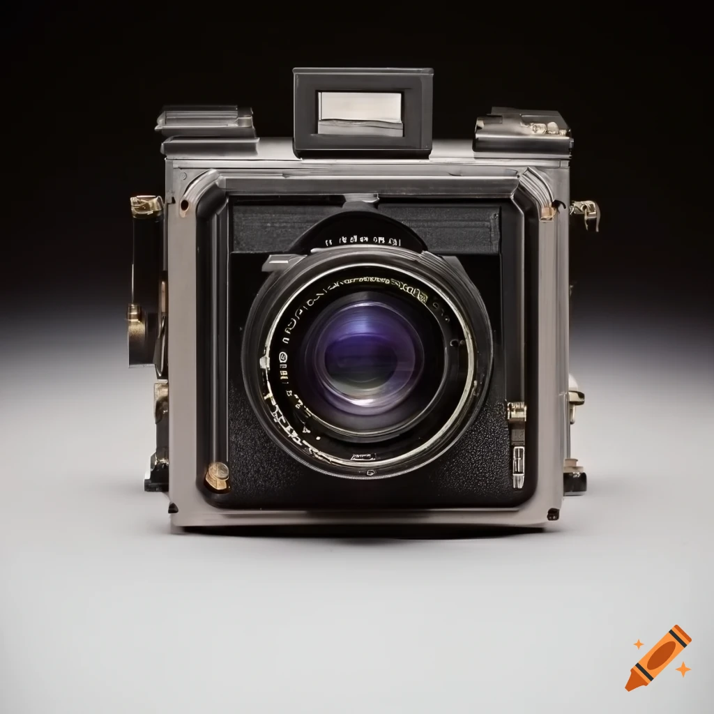 Retro large format photo of a sinar f2 monorail sheet film camera on ...