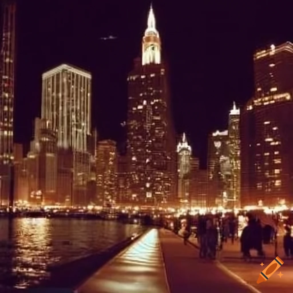 Cityscape of chicago in 2001 on Craiyon