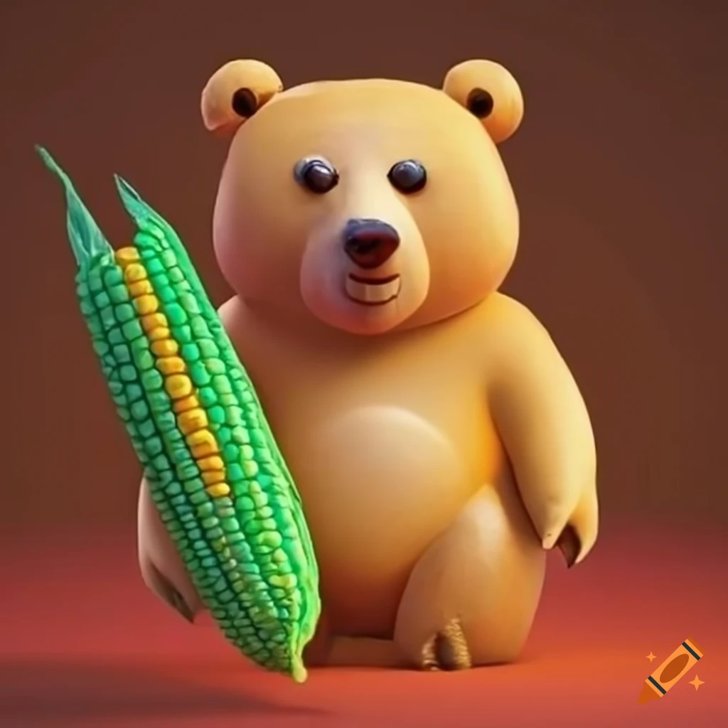 Bear with corn on Craiyon