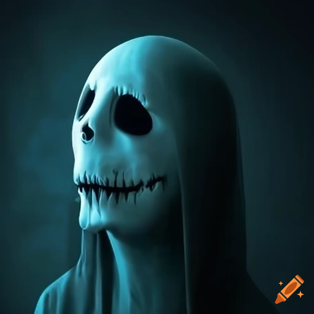 Eerie faceless ghost in the dark on Craiyon