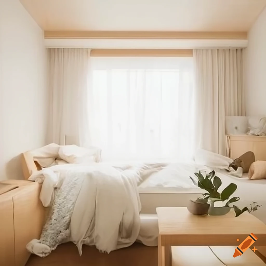 Cozy room with muji style decor on Craiyon