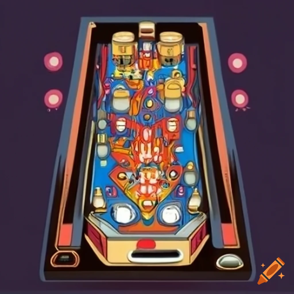 Pinball machine on Craiyon