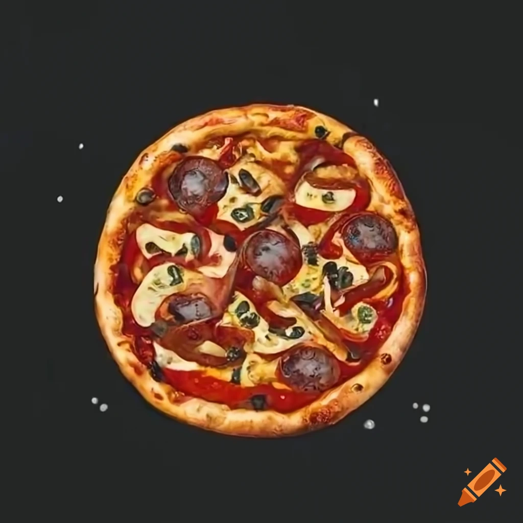 Round pizza logo design on Craiyon