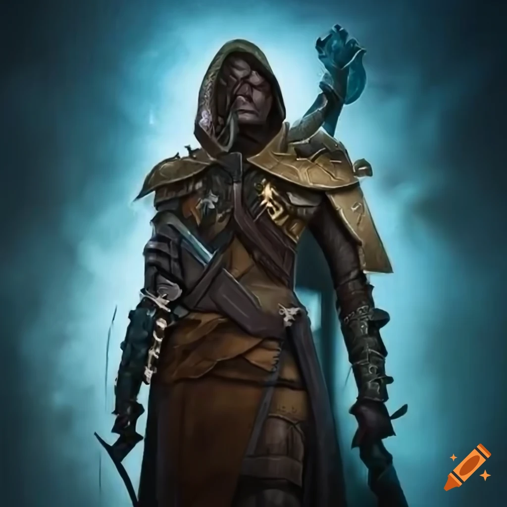 Dnd warforged adventurer on Craiyon