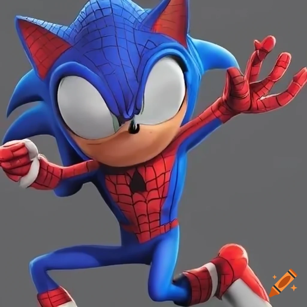 Sonic spider-man character on Craiyon