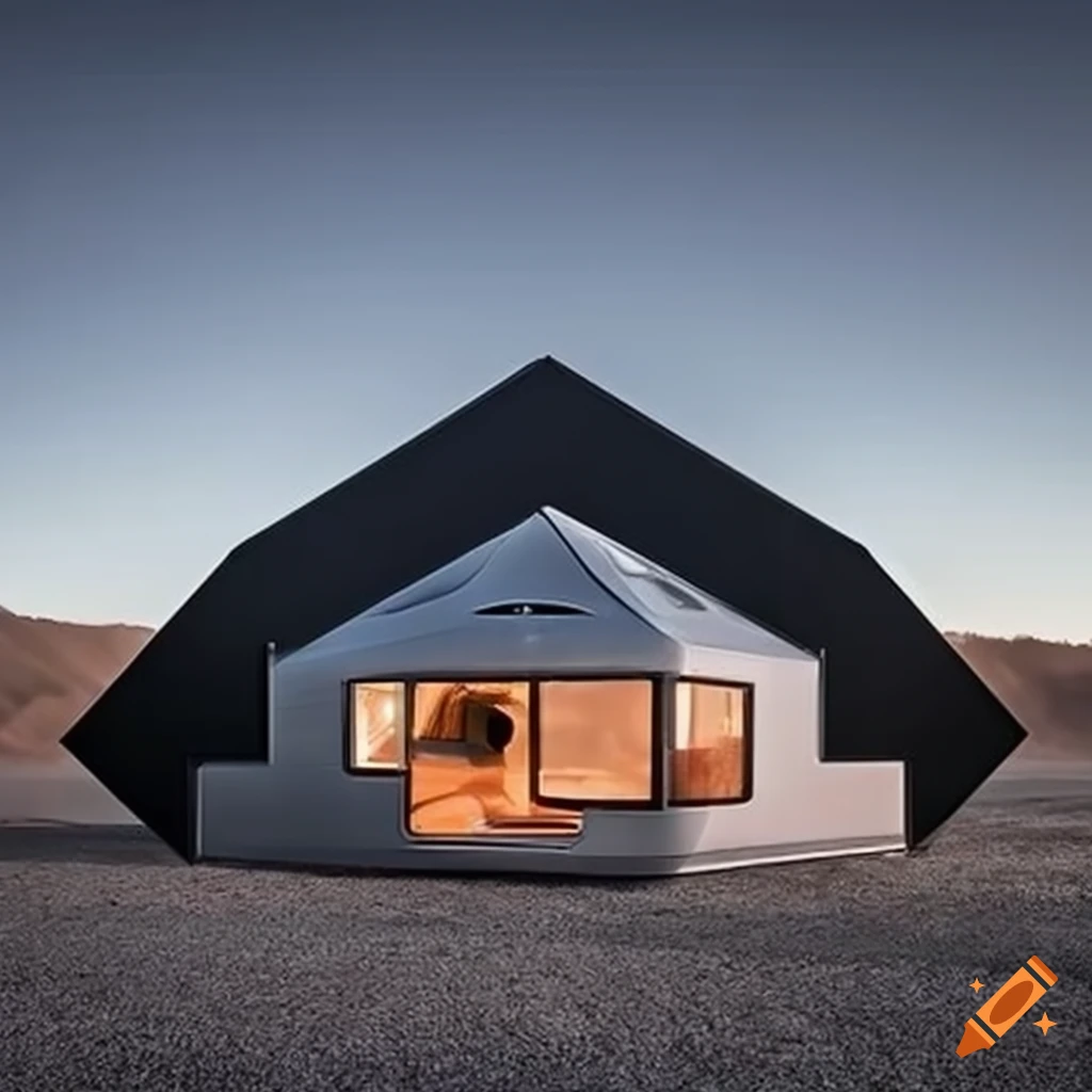 Tesla cyberhouse - hexagonal and futuristic tiny home on Craiyon