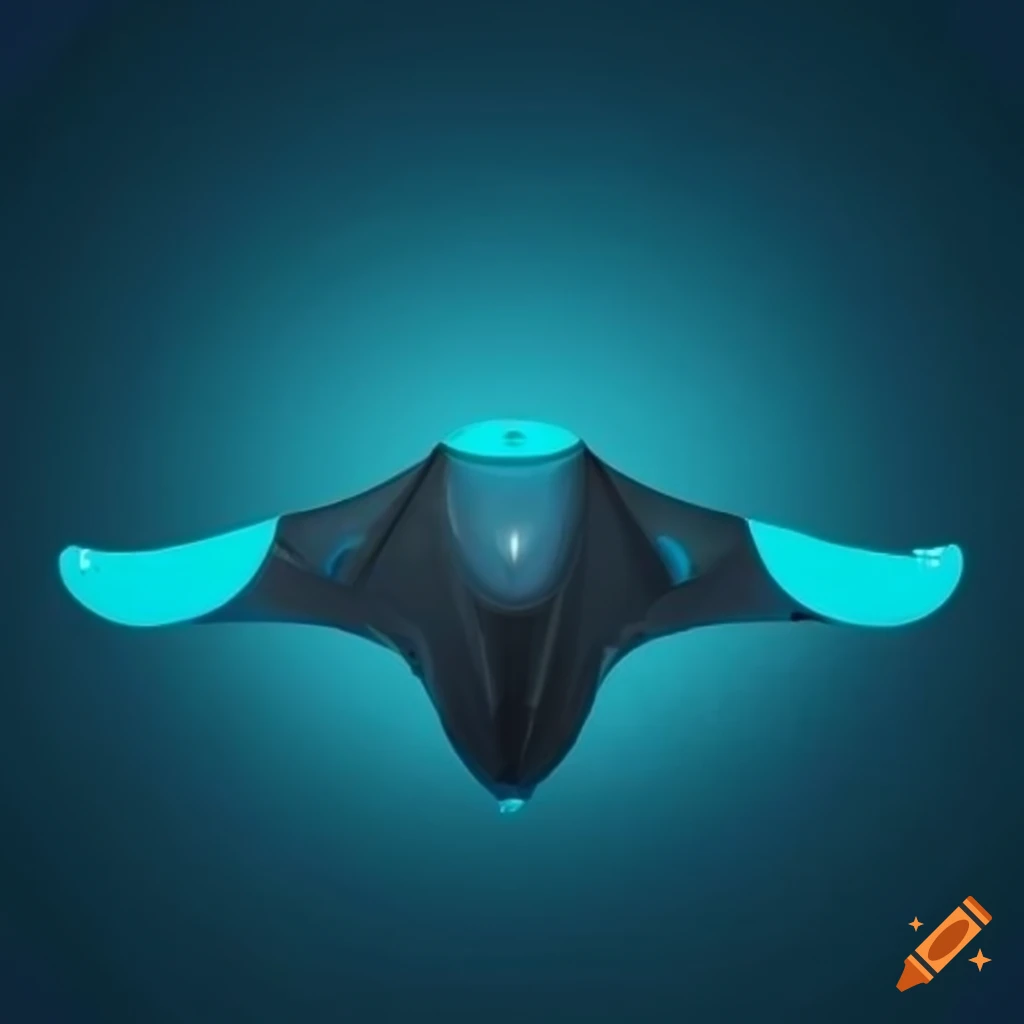 Futuristic alien spaceship inspired by manta ray delta wing airplane ...