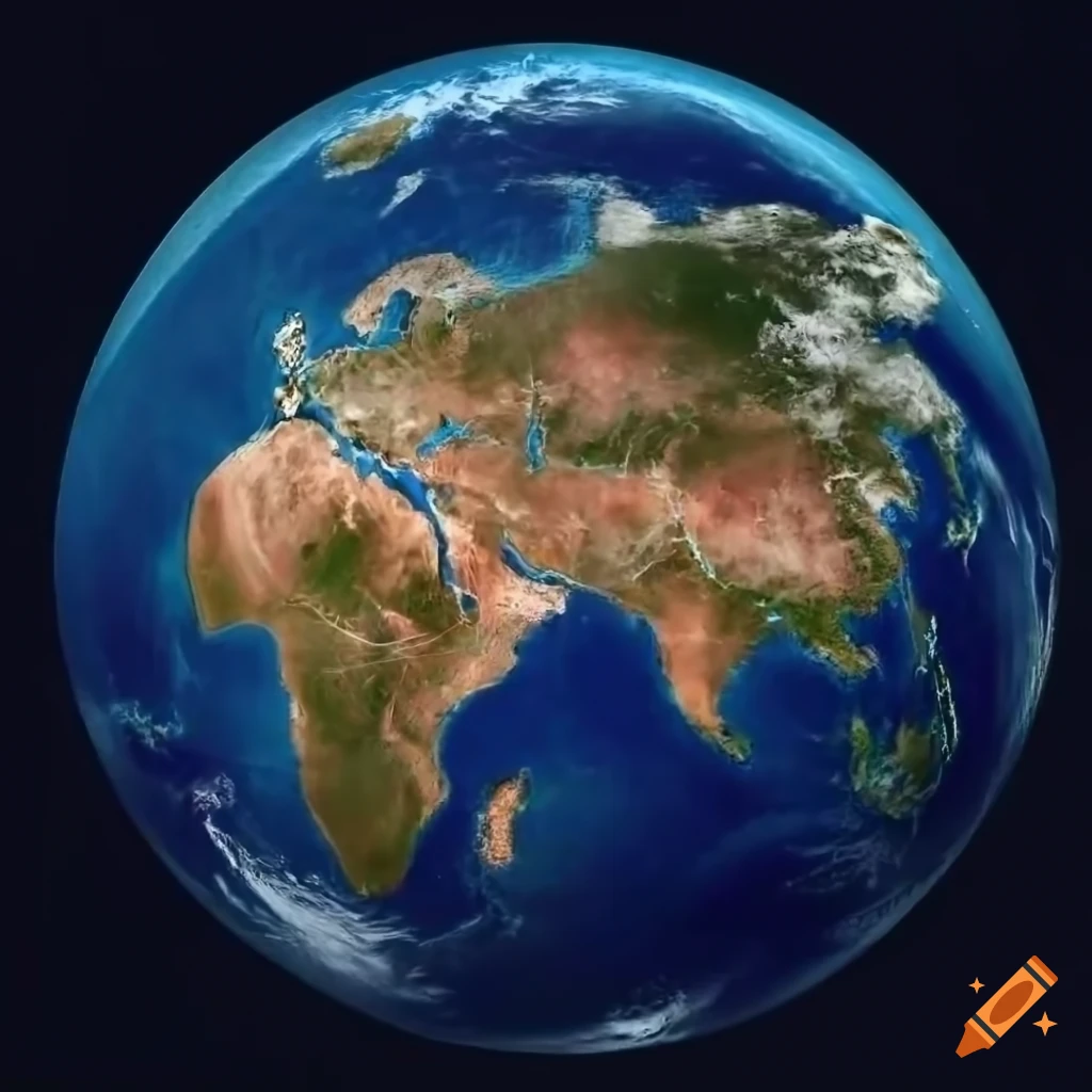Satellite view showcasing Earth's diverse landscapes from arid to lush ...