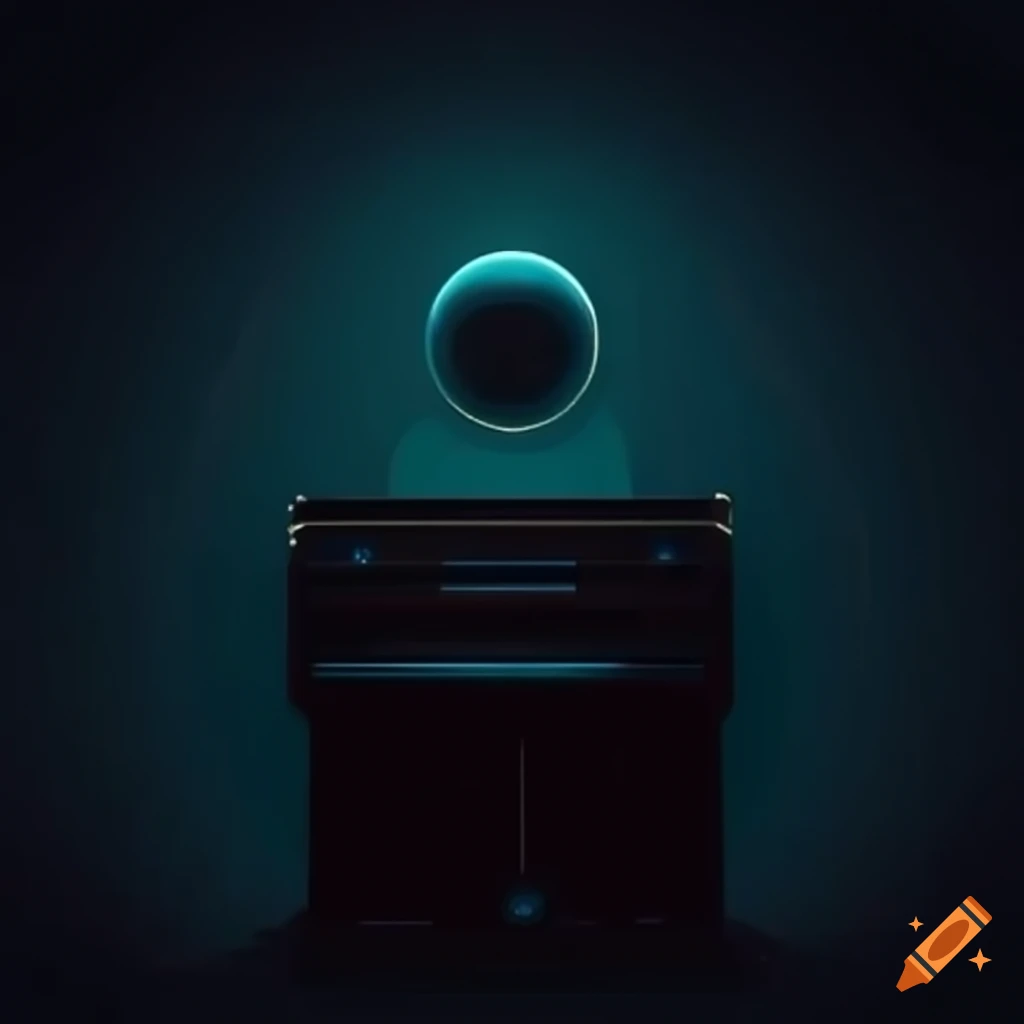 Sci-fi symphony of instruments in minimalist style on Craiyon