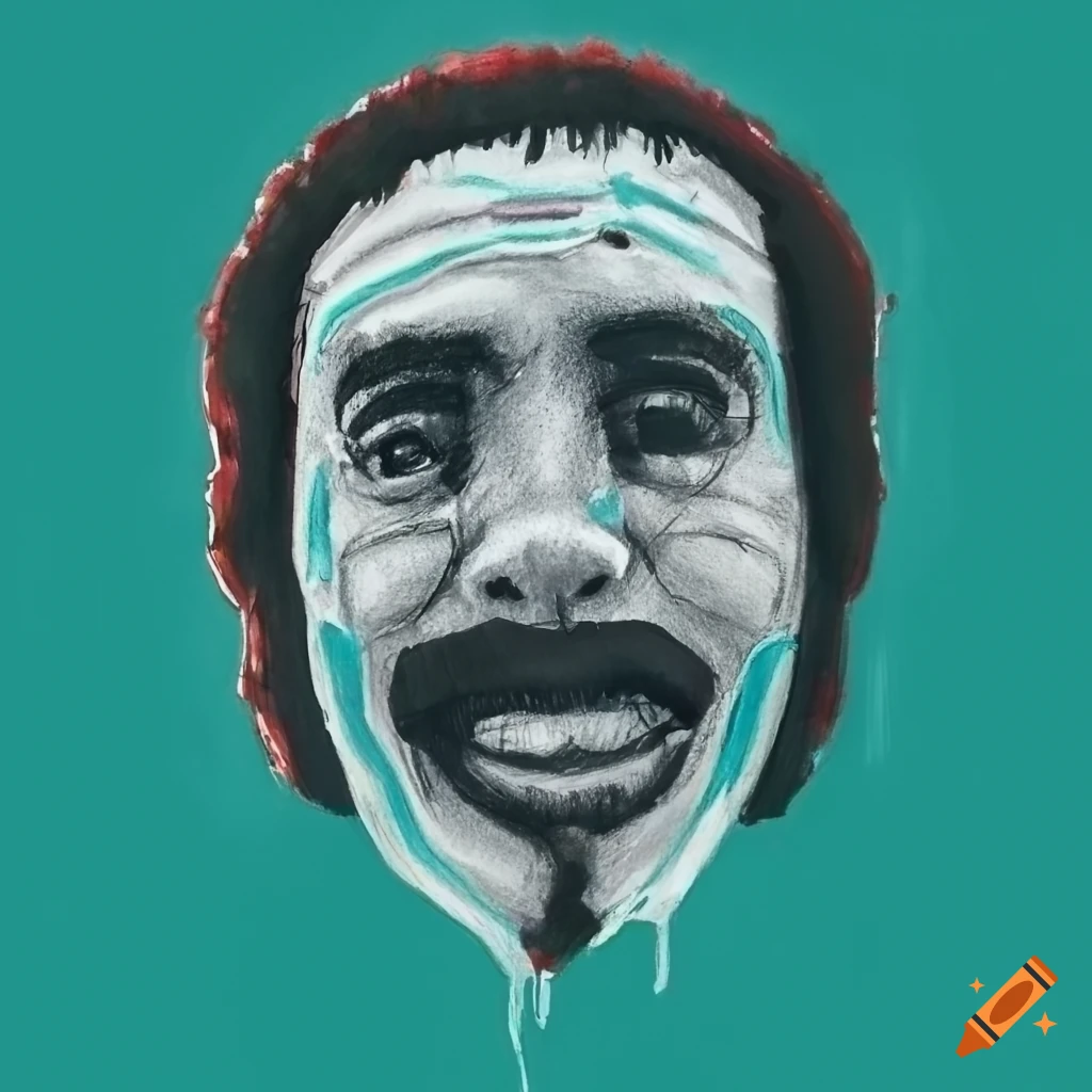 Abstract sketch of a melting 70s sweater on Craiyon