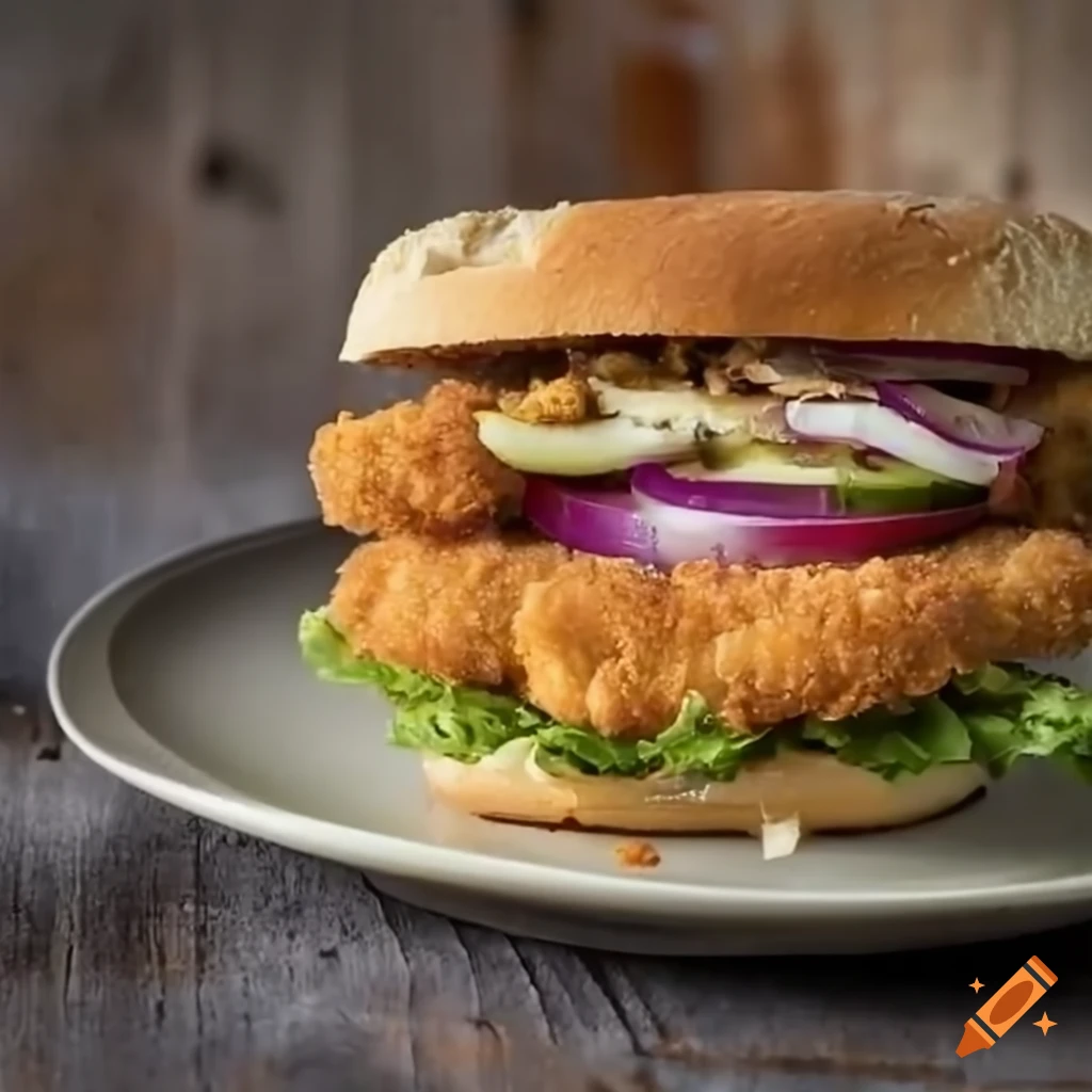 Fried fish sandwich on Craiyon