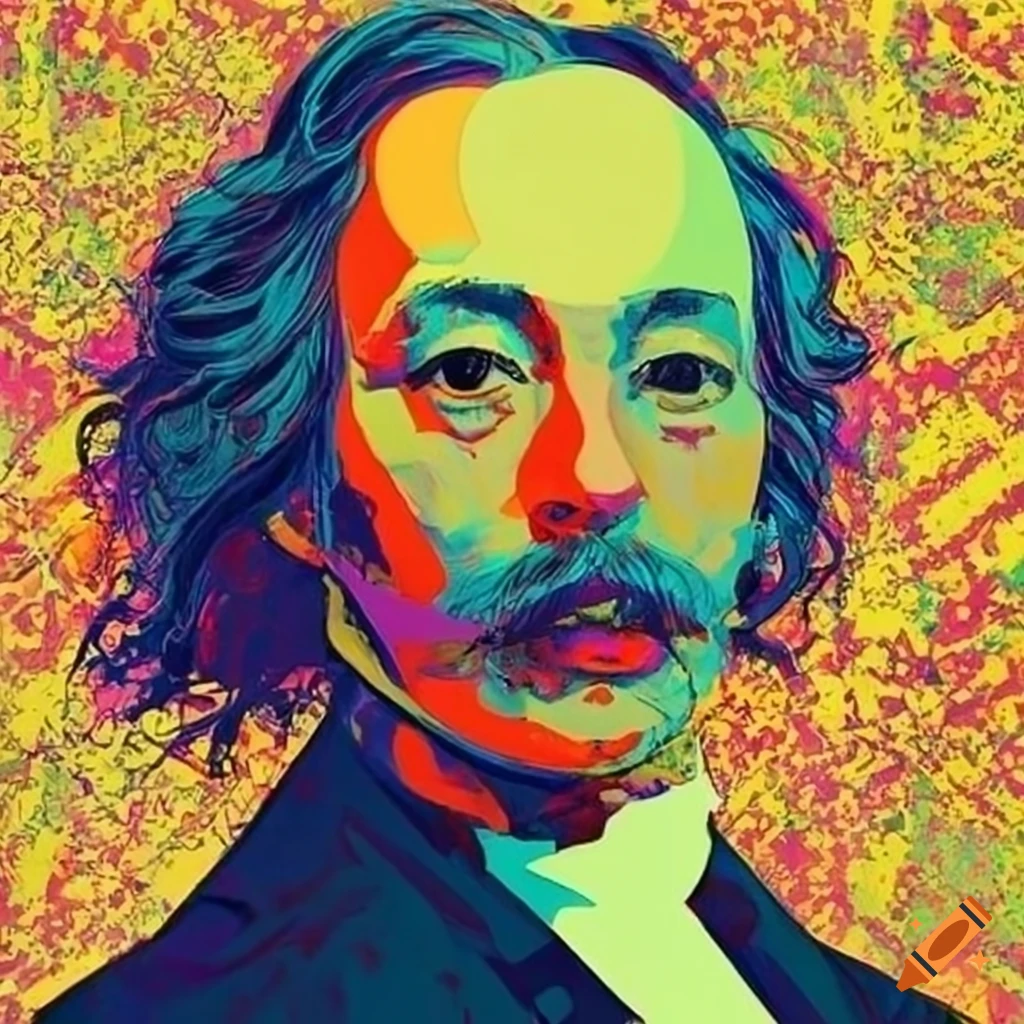 Alexander nikolayevich scriabin portrayed in pop art style on Craiyon